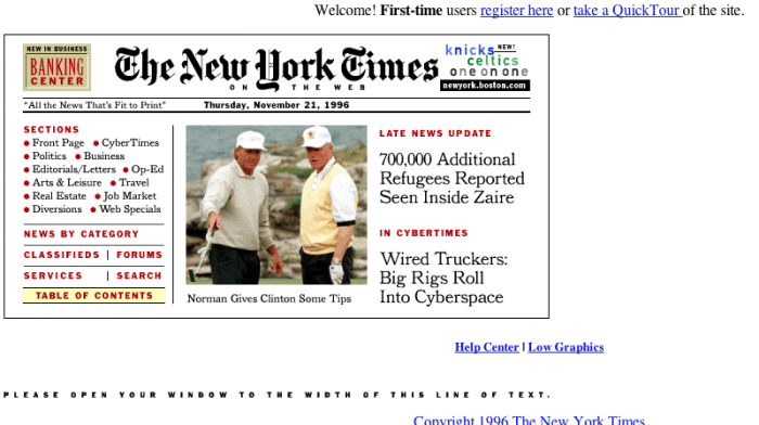 How the Internet’s Top Websites Looked at the Beginning | The Content ...