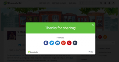 Announcing “Post-Share” Follow Buttons. Grab attention when your readers are most engaged. | The ...