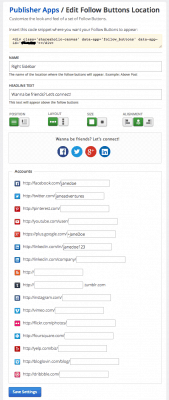 Introducing Follow Buttons (by Shareaholic) | The Content Marketing ...