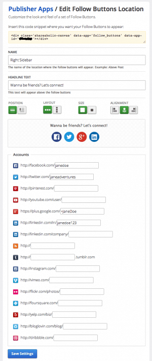 Introducing Follow Buttons (by Shareaholic) | The Content Marketing Blog – Shareaholic